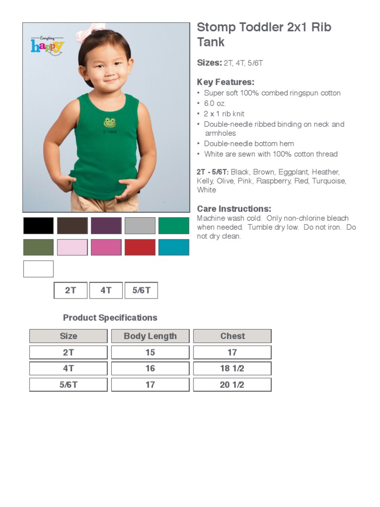Stomp Toddler Rib Tank | PDF