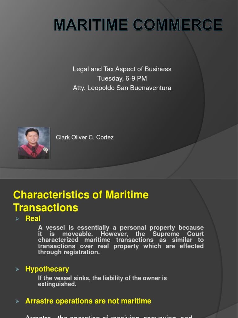Maritime Commerce Revised | PDF | Marine Salvage | Ships