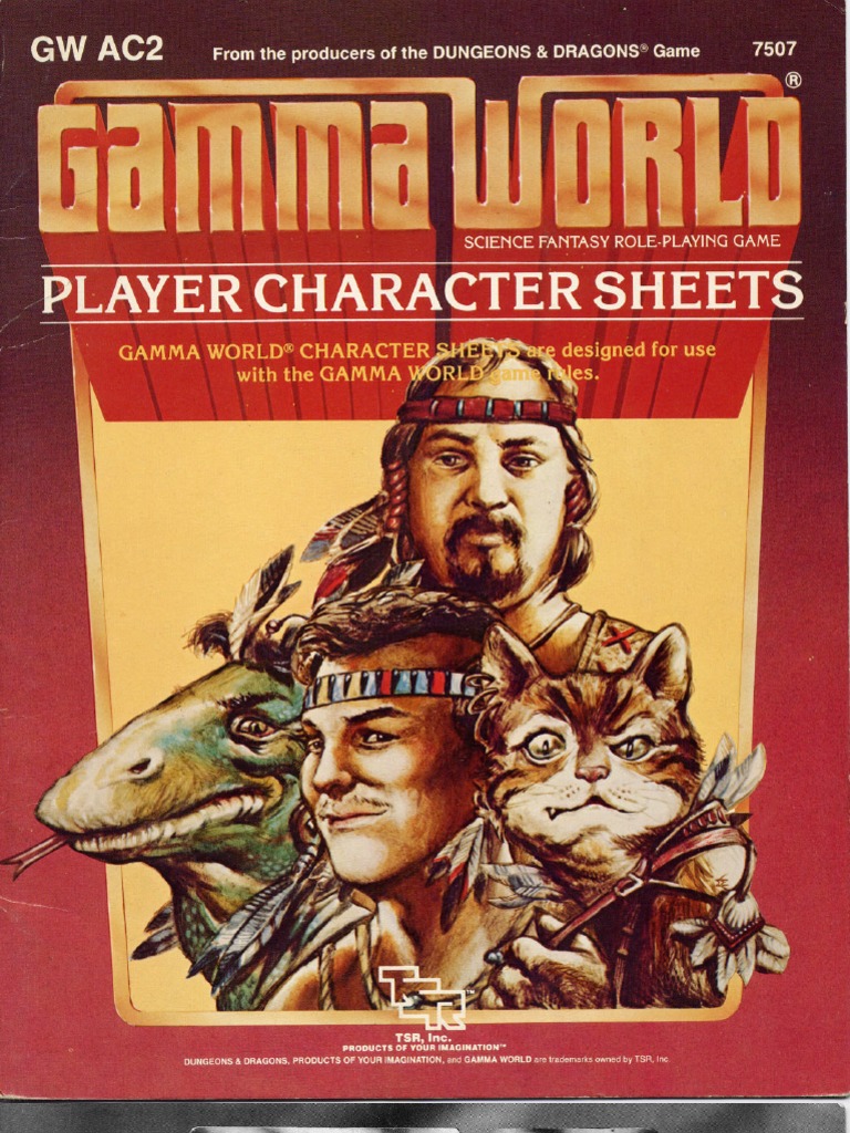 Gamma World Character Sheets 1984 | PDF | Foreign Language Studies ...