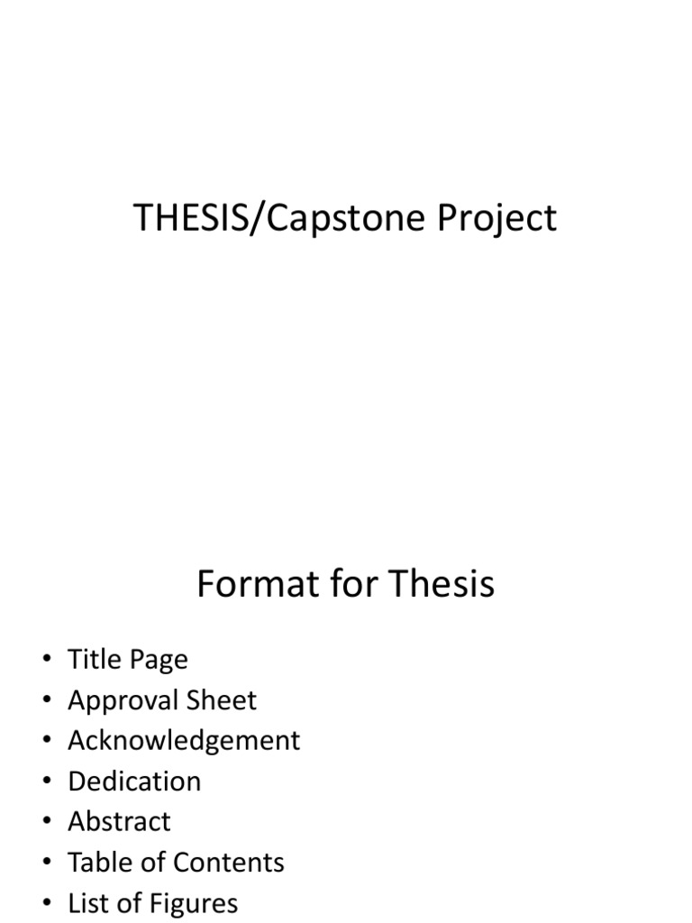 Capstone Project Ched Format | PDF