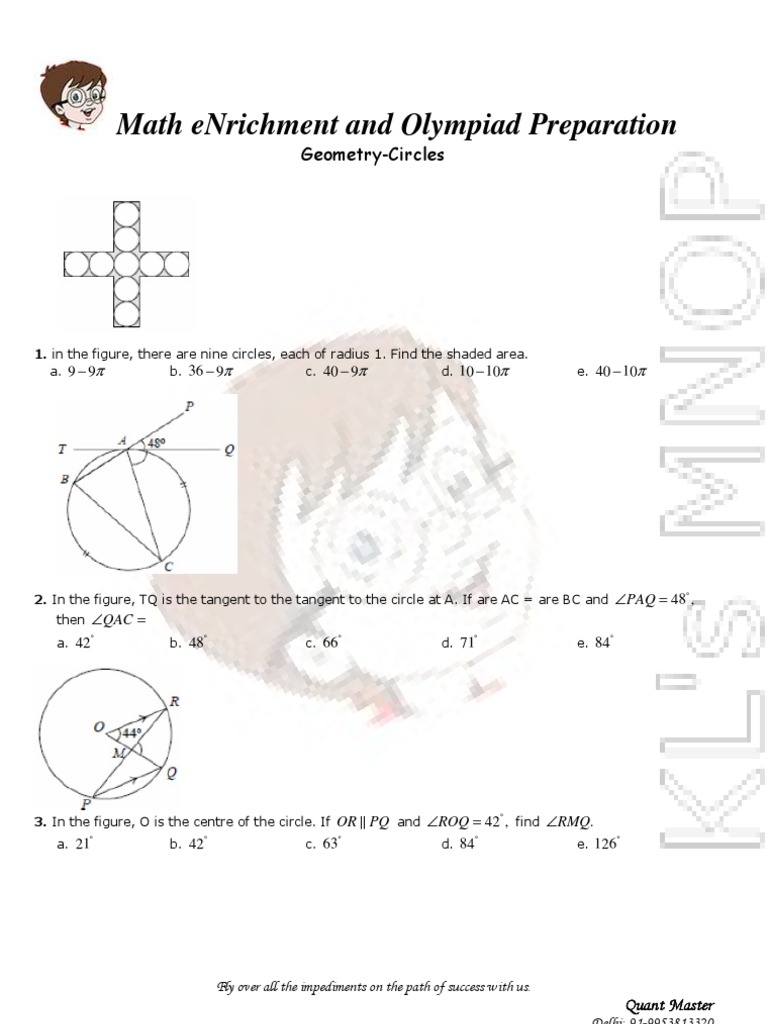 Geometry Circle Problems | PDF | Circle | Euclidean Plane Geometry