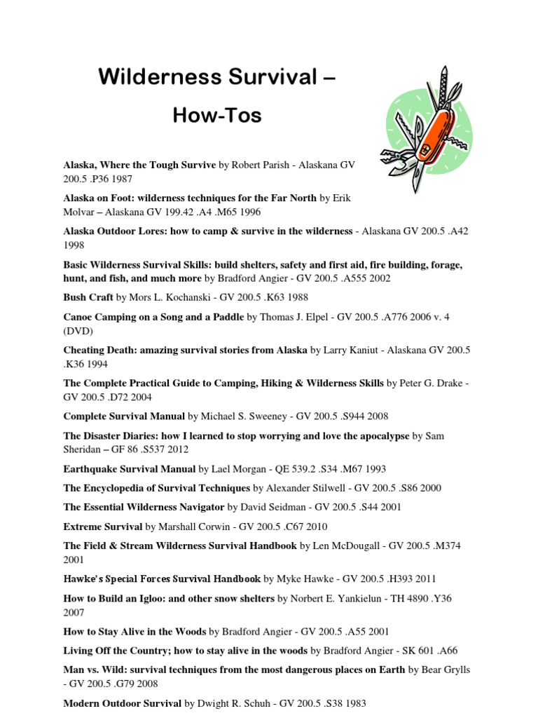 Wilderness Survival Books | Download Free PDF | Survival Skills ...