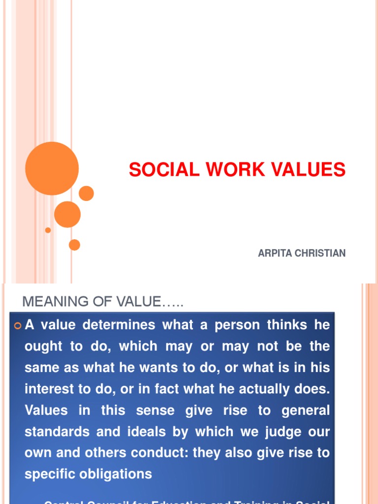 Social Work Values | PDF | Value (Ethics) | Social Justice
