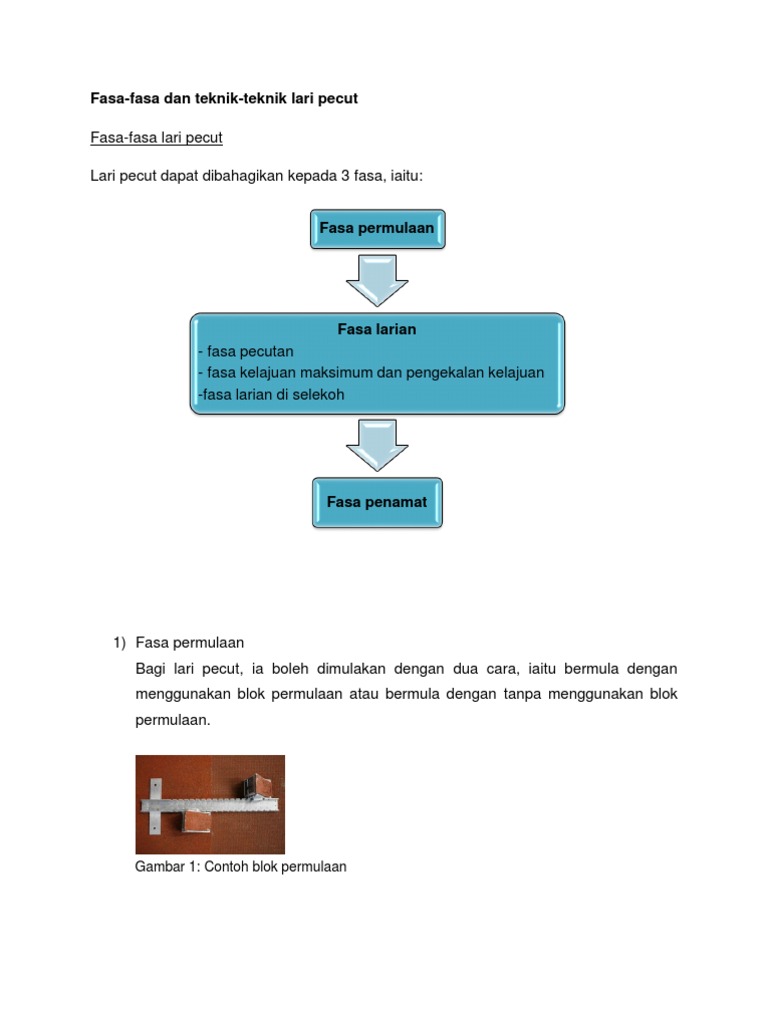 Fasa Dan Teknik Lari Pecut