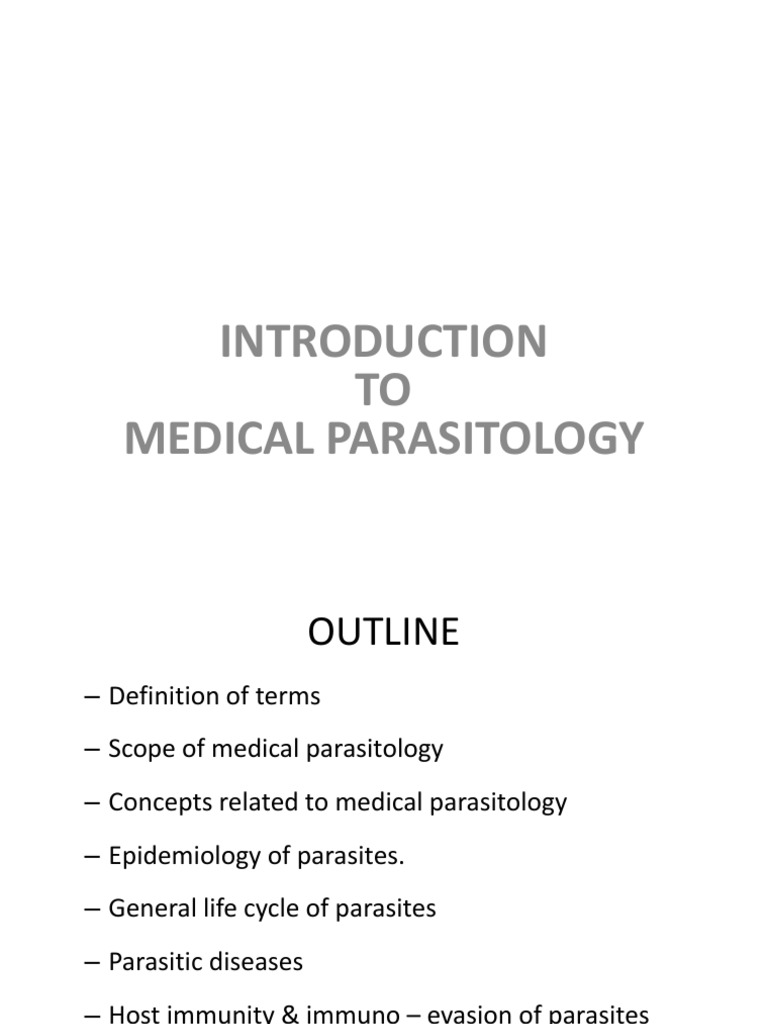 Medical Parasitology | PDF | Parasitism | Transmission (Medicine)