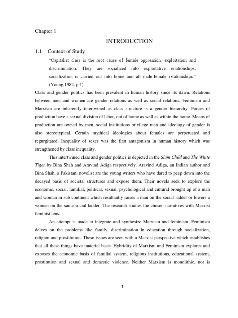 English Literature and Lingusitic Thesis | PDF | Feminism | Gender Studies