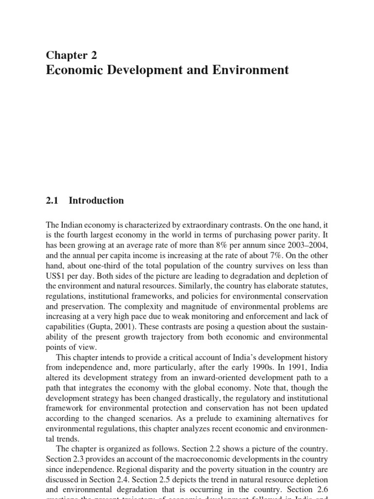Economic Development and Environment | PDF | Resource Depletion ...