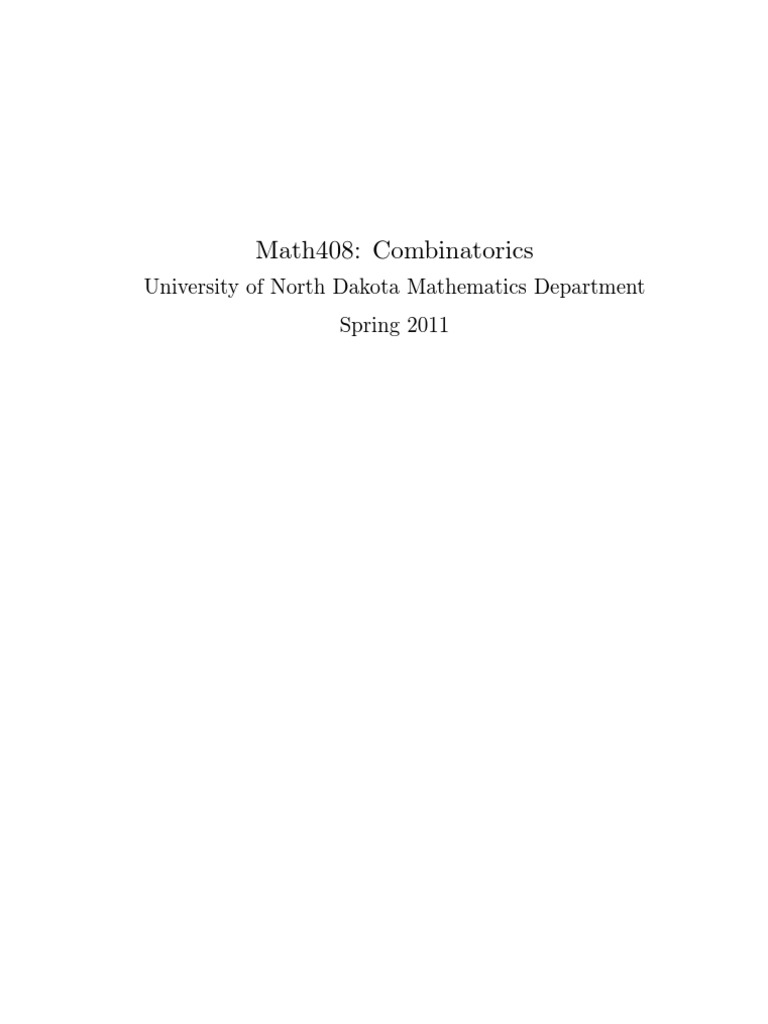 Combinatorics | PDF | Vertex (Graph Theory) | Discrete Mathematics
