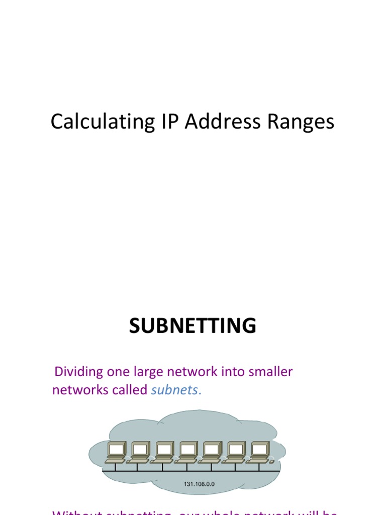 Calculating IP Address Ranges VER2 | PDF | Ip Address | Network Layer ...