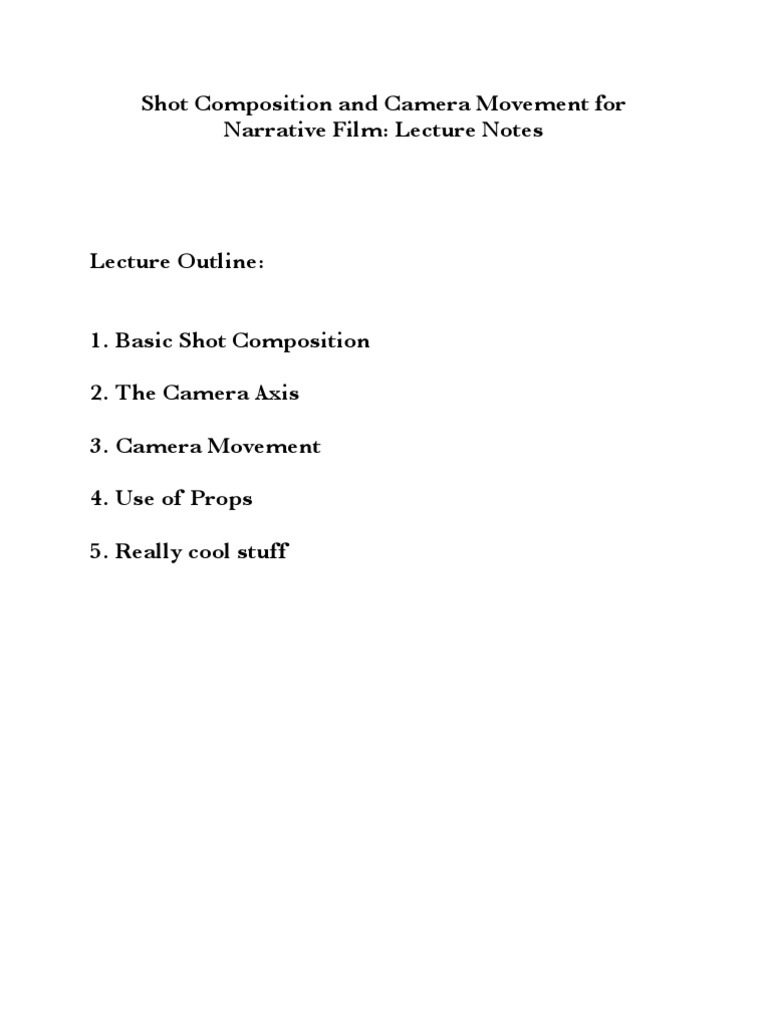 Shot Composition | PDF | Cinema | Leisure
