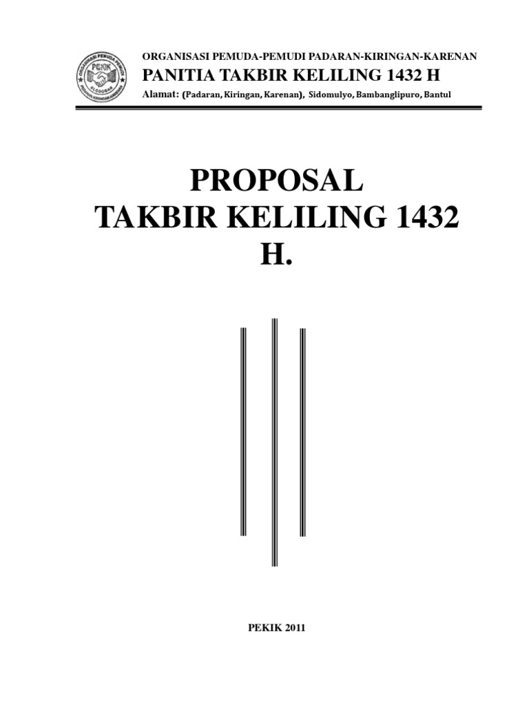 Proposal Takbir Keliling | PDF