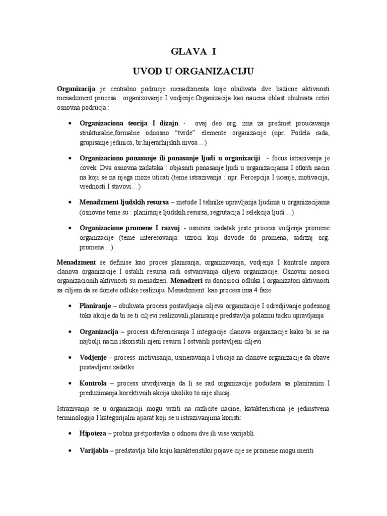 Organizacija Preduzeca | PDF