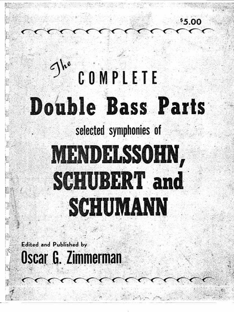 Zimmerman - The Complete Double Bass Parts Selected Symphonies of ...