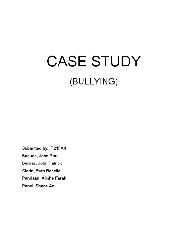Bullying Case Study Analysis | PDF | Bullying | Adolescence