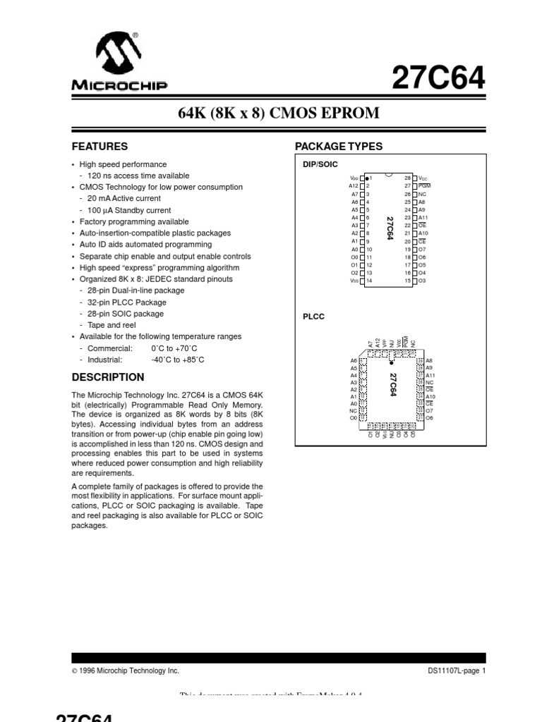 Eprom 27c64 | PDF | Power Supply | Trademark