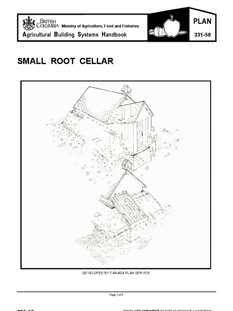 Build small root cellar for vegetable storage | PDF | Framing ...