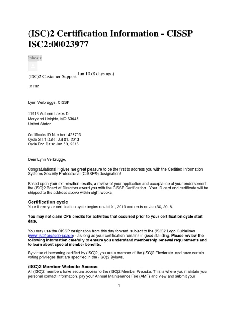Cissp Isc2 Welcome | PDF | Customer Premises Equipment | Email