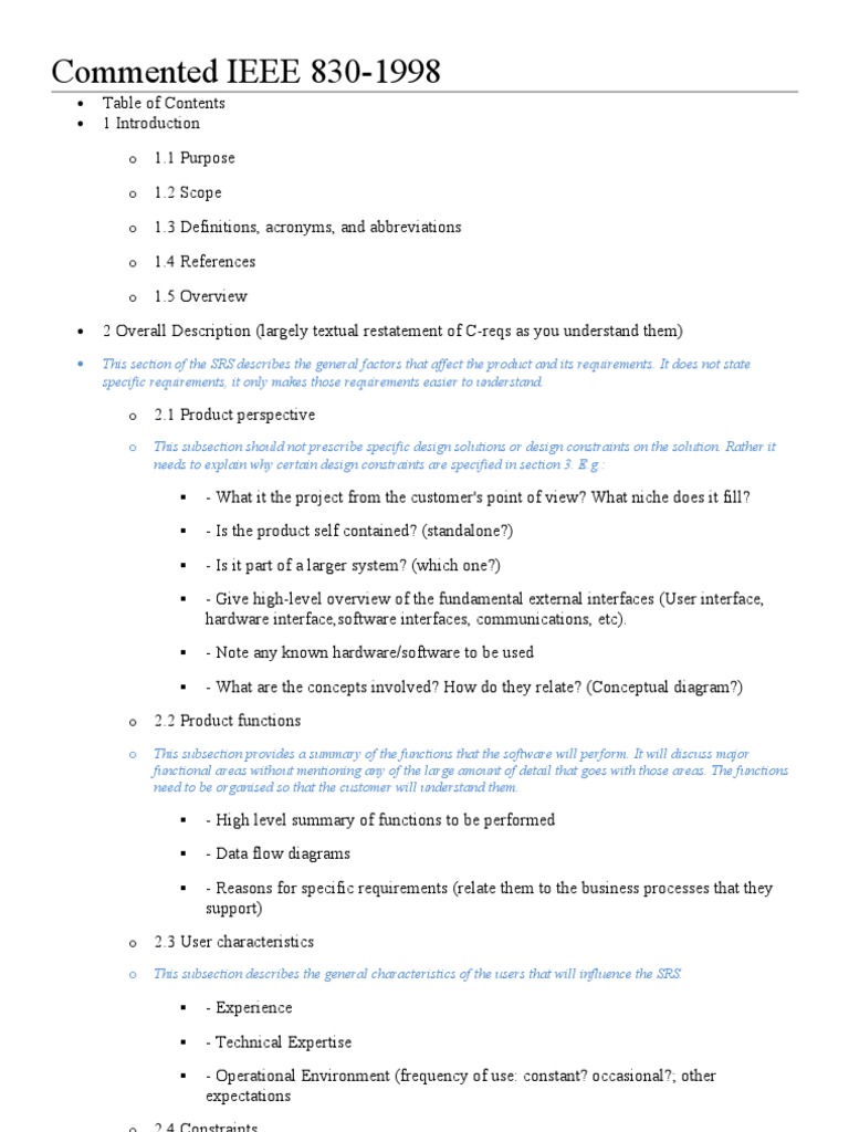 SRS Format | PDF | Software | Information Technology