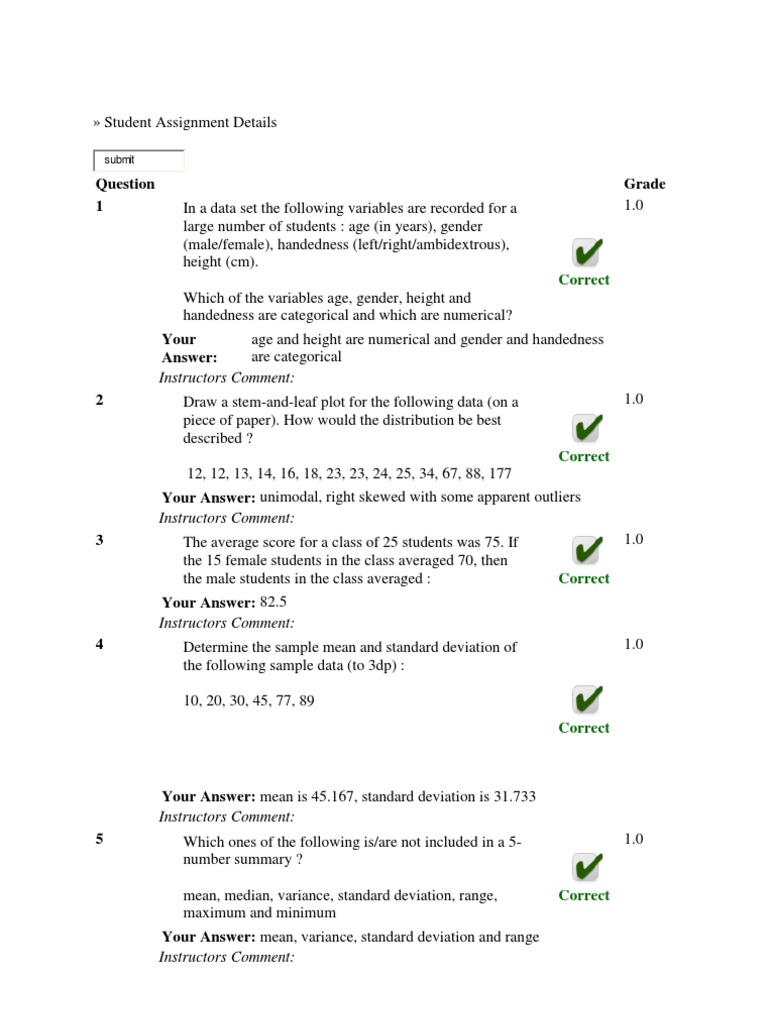 MapleTa Quiz One CVEN2002 | PDF | Mean | Weighted Arithmetic Mean