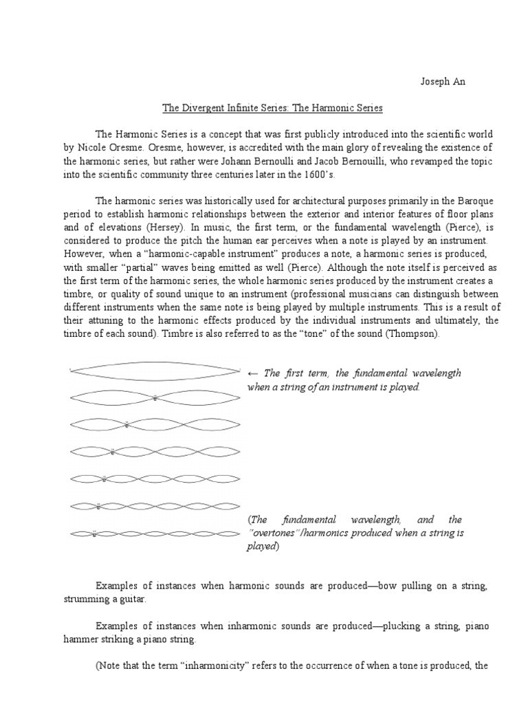 The Harmonic Seriesf | PDF | String Instruments | Series (Mathematics)