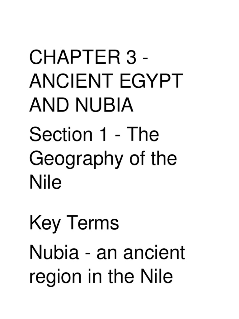 Chapter 3 - Section 1 | PDF | Nile | River