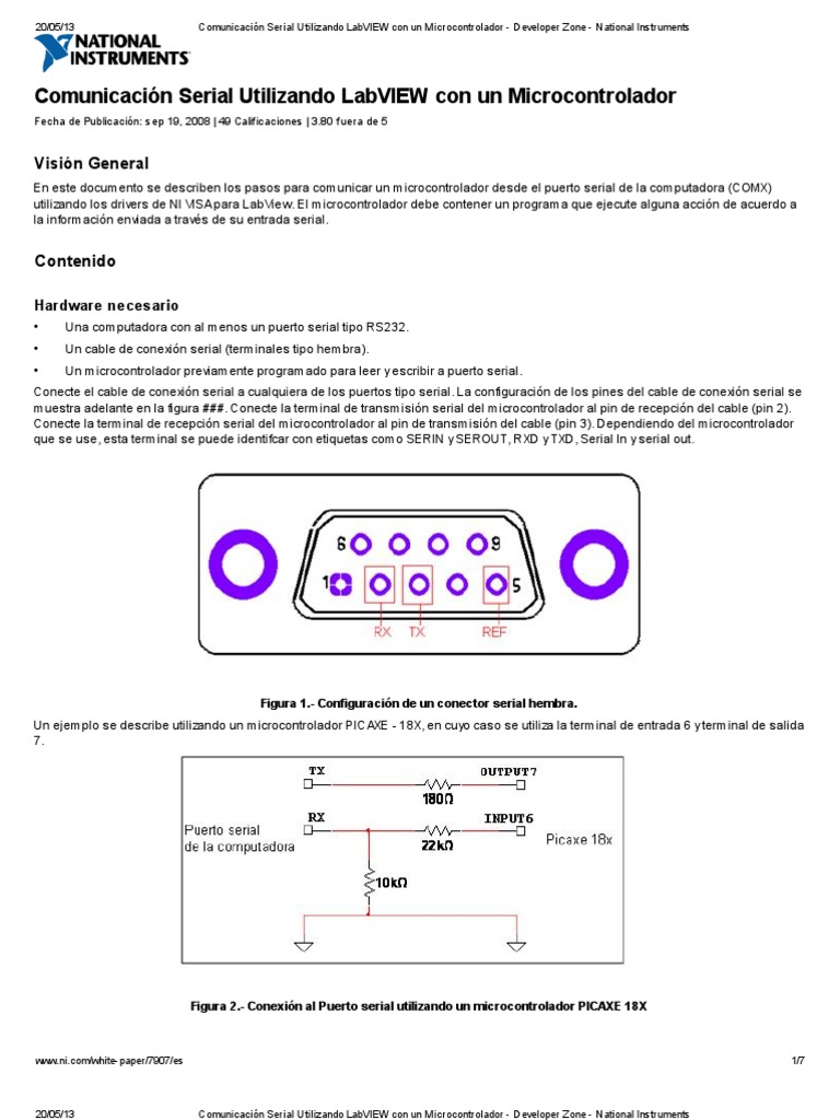 Comunicación Serial Utilizando LabVIEW Con Un Microcontrolador - Developer Zone - National ...