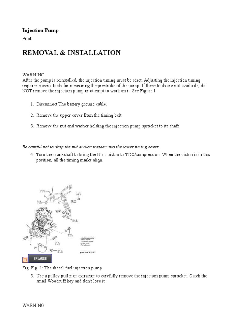 Injection Pump Timing | PDF | Nut (Hardware) | Pump