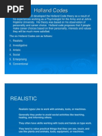 Holland Code Riasec Test Results | PDF | Social Science