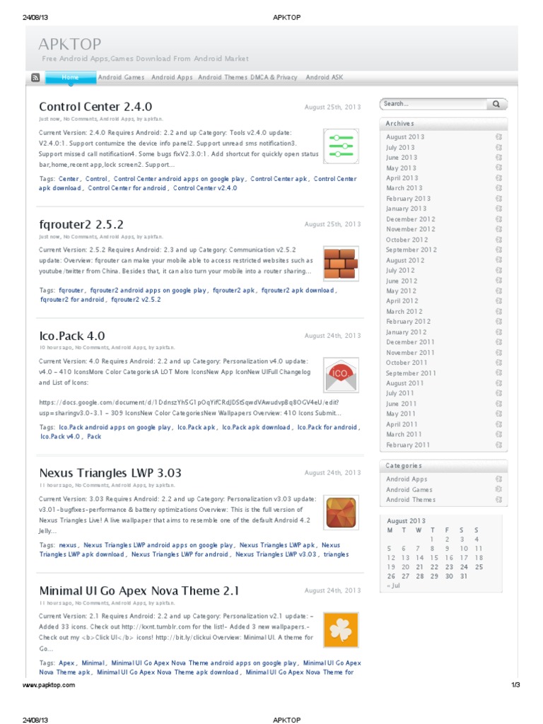 APKTOP Pagina 1 | PDF | Android (Operating System) | Google Play