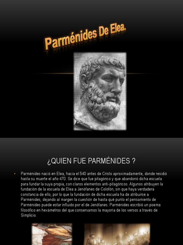 Biografía y pensamiento de Parménides | PDF | Ciencia cognitiva ...