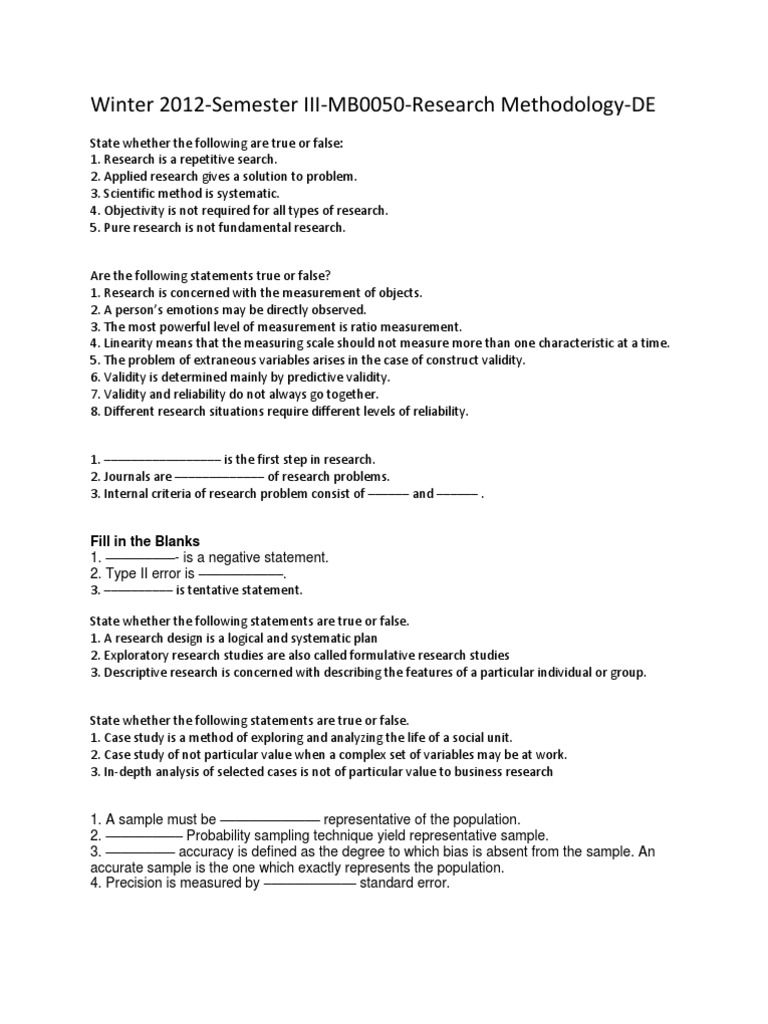 MB0050 Research Methodology | PDF | Accuracy And Precision | Survey ...