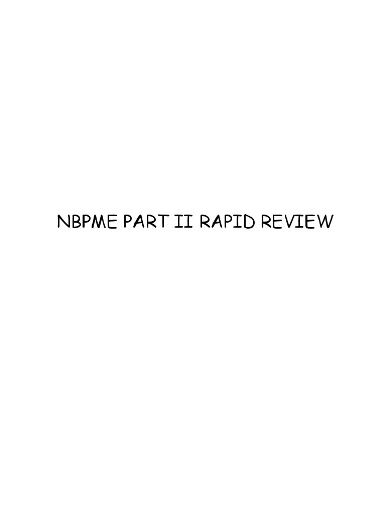 Nbpme Part II Rapid Review | PDF | Ankle | Foot