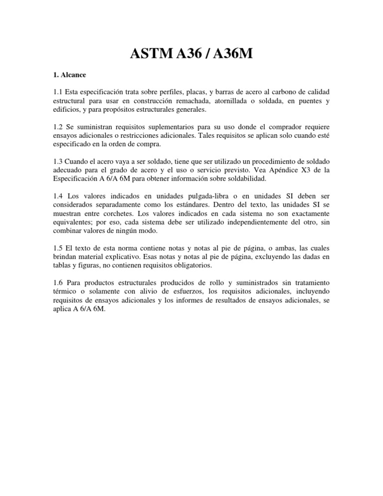 Astm A36 | PDF | Tecnología