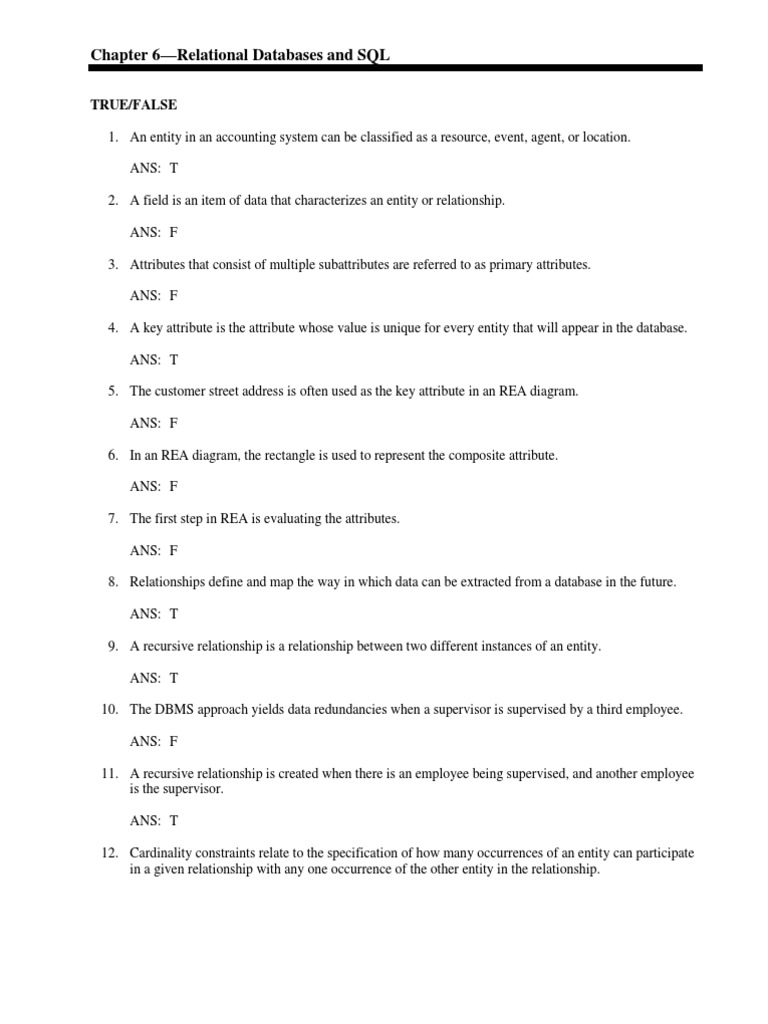 CH 06 | PDF | Relational Database | Databases