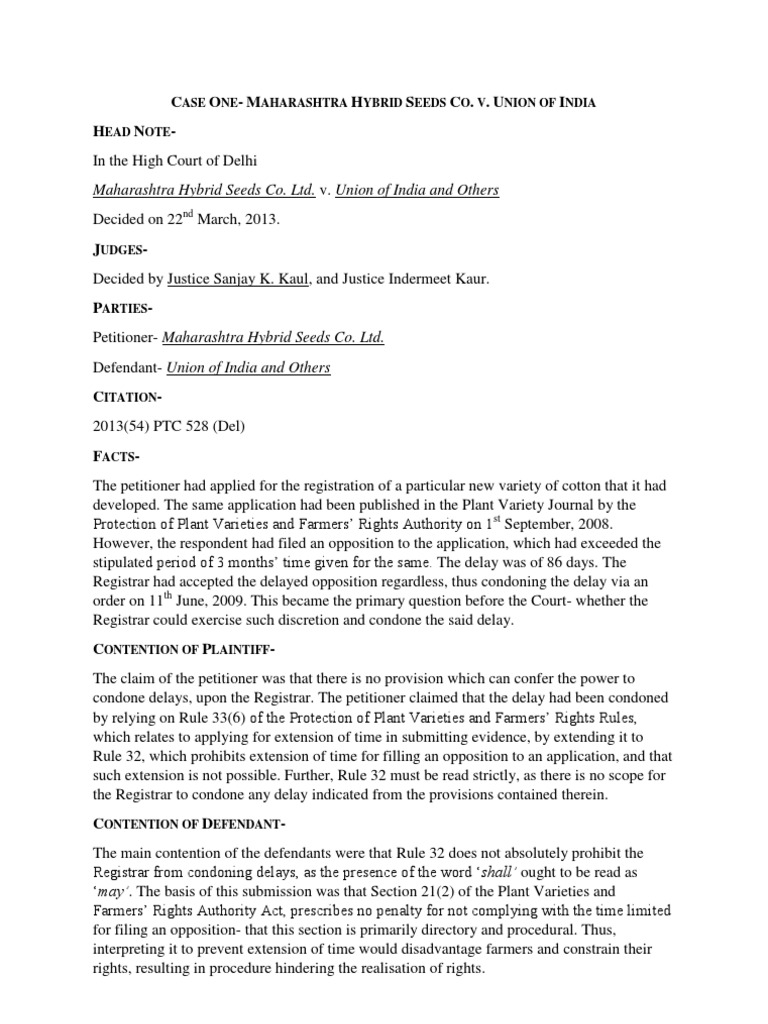 Important IPR Cases | PDF | Trademark | Bail