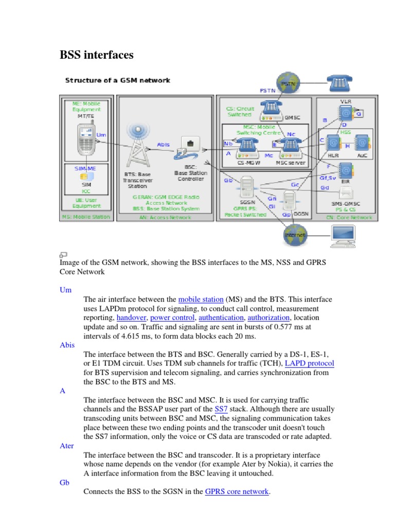 GSM Network Interface Guide | PDF | Network Protocols ...
