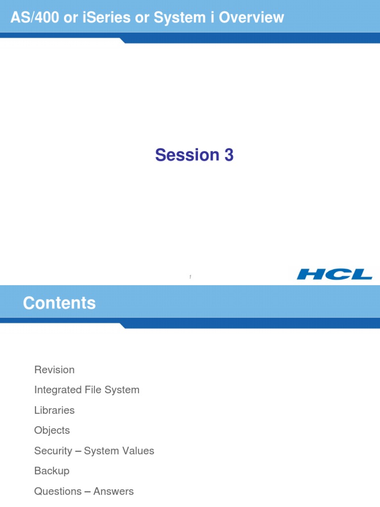 Iseries Overview - III | PDF | File System | Library (Computing)