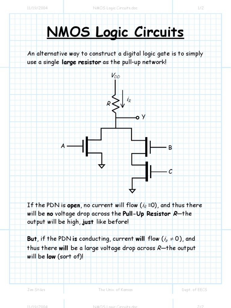 NMOS Logic Circuits Overview | PDF | Computers | Technology & Engineering