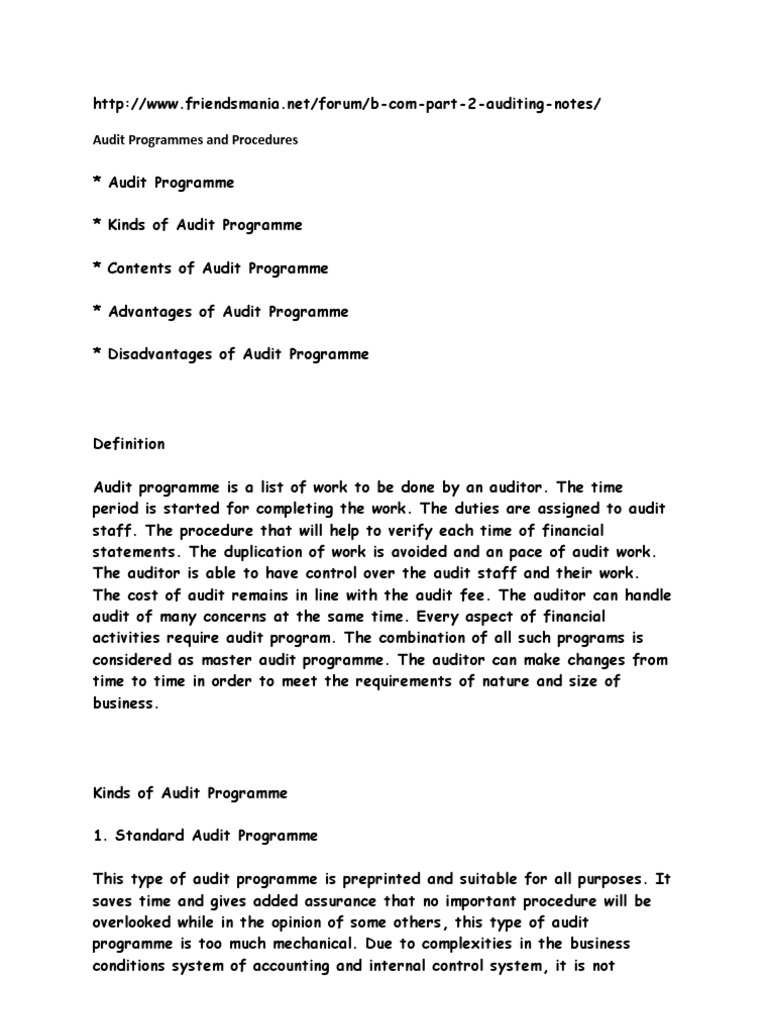 Audit Book B Com | Download Free PDF | Internal Audit | Audit