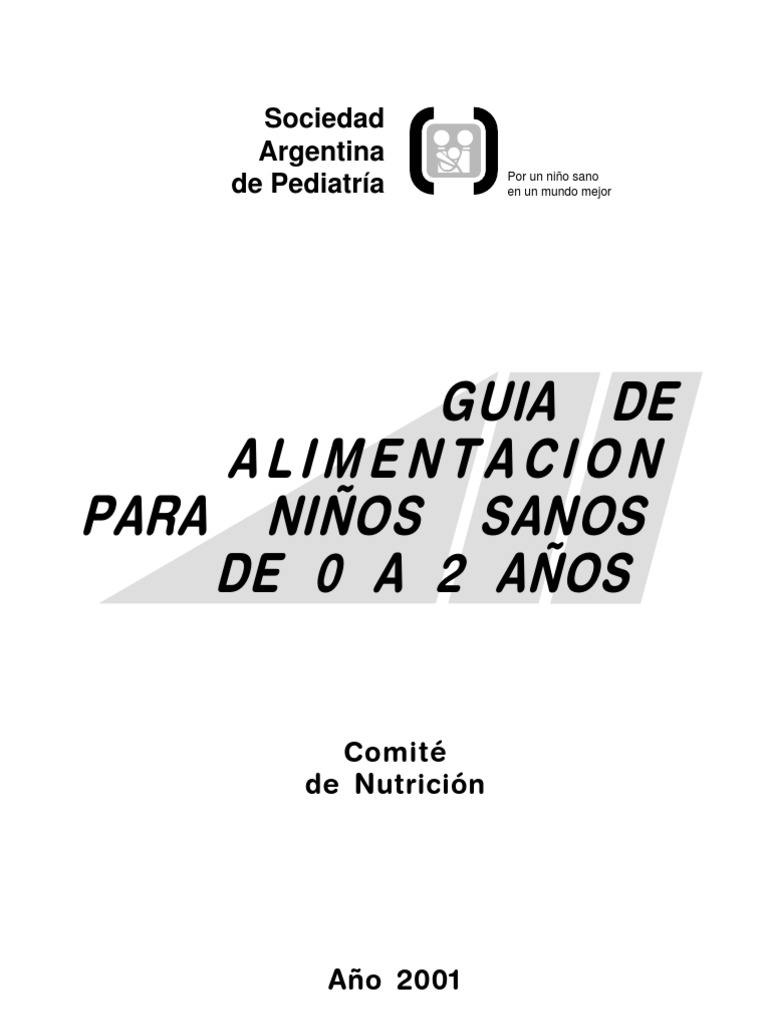 Guia de Alimentacion Del Niño de 0 A 2 Años SAP | PDF | Vitamina a ...