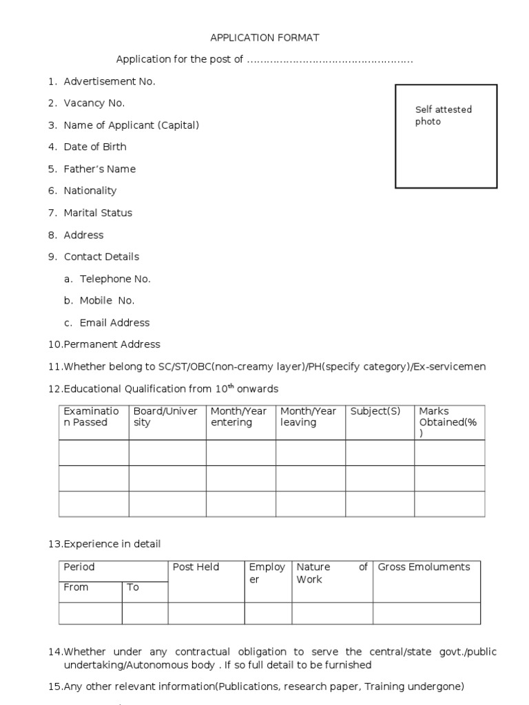 Self Attested Photo | PDF