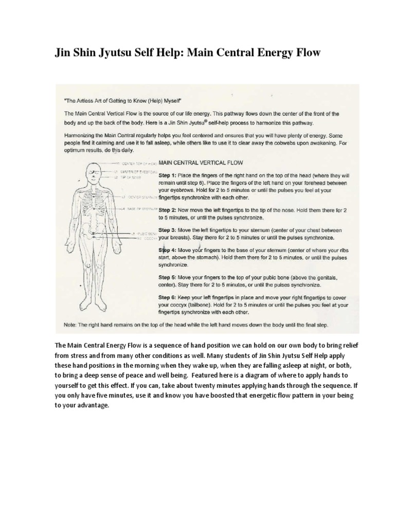 Jin Shin Jyutsu Self Help - Main Central Energy Flow | Nature
