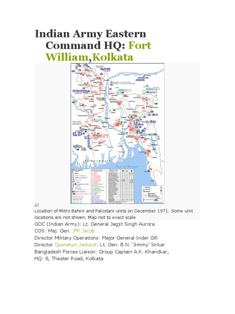 Indian Army Eastern Command HQ | PDF | Brigade | Division (Military)