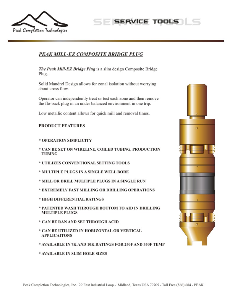 26 Mill-EZ Composite Bridge Plug | PDF | Drilling | Industries