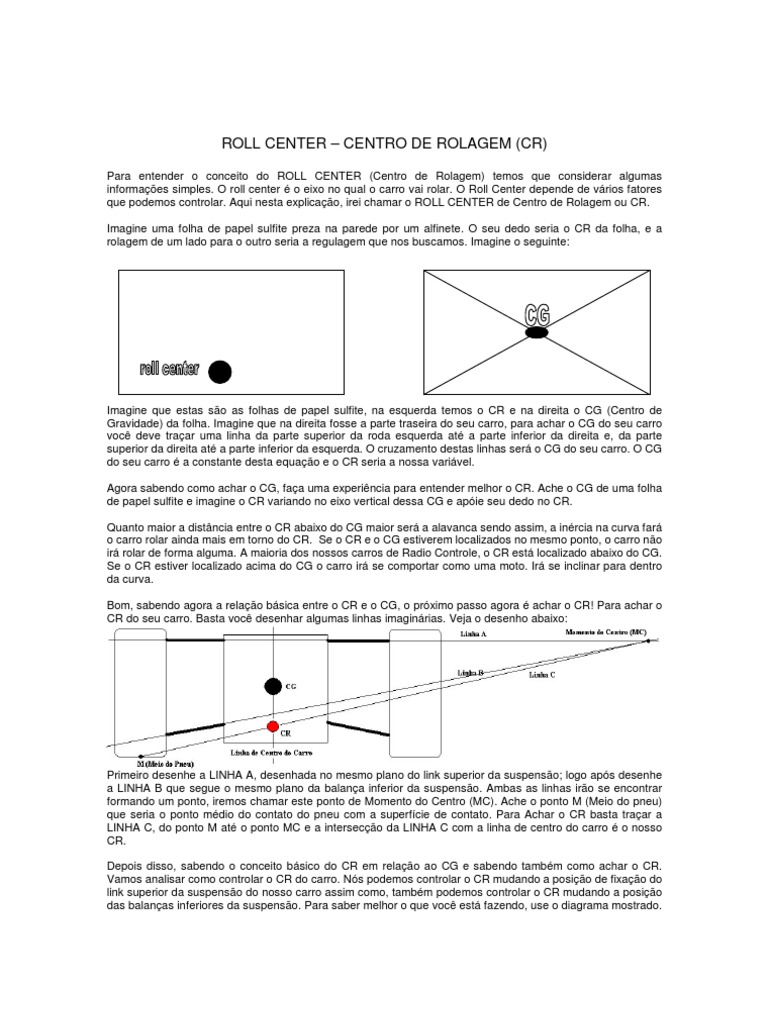 Entendendo o Centro de Rolagem (CR) | PDF | Pneu | Ensino de Matemática