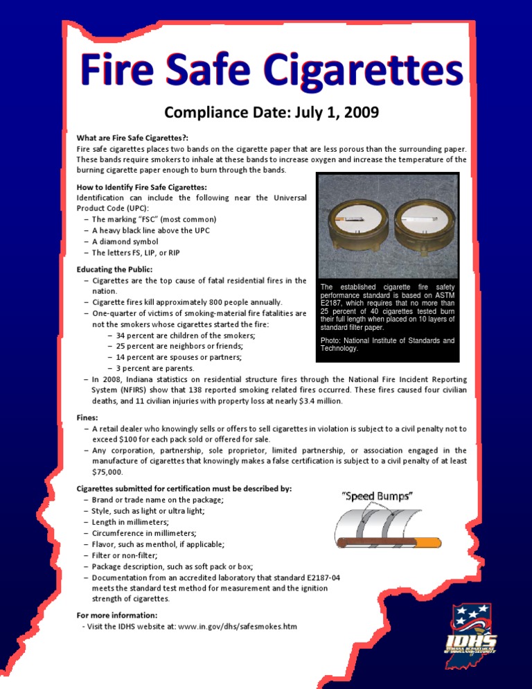 Fire Safe Ciggs | PDF | Cigarette | Habits