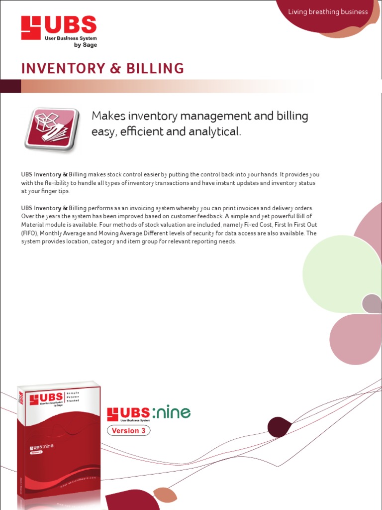 UBS Inventory Software | PDF | Inventory | Invoice