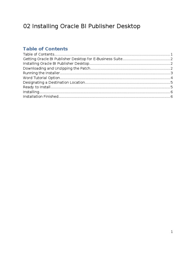 02 Installing Oracle BI Publisher Desktop | PDF | Desktop Environment ...