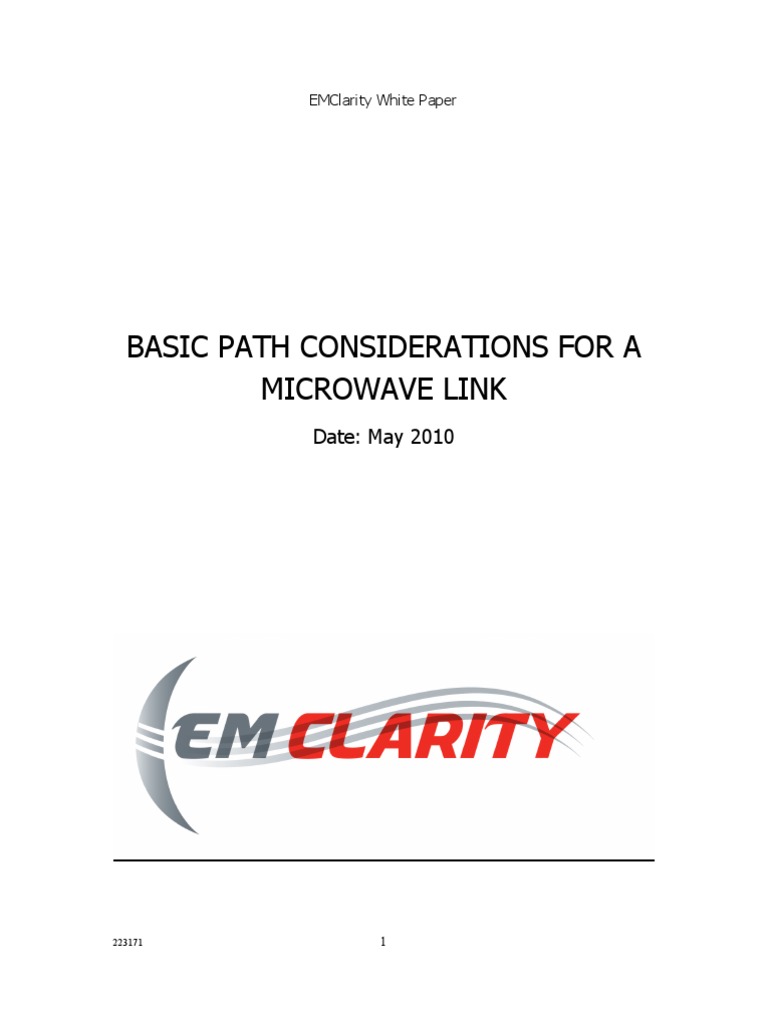 Microwave Link Path Basics | PDF | Microwave | Radio Propagation