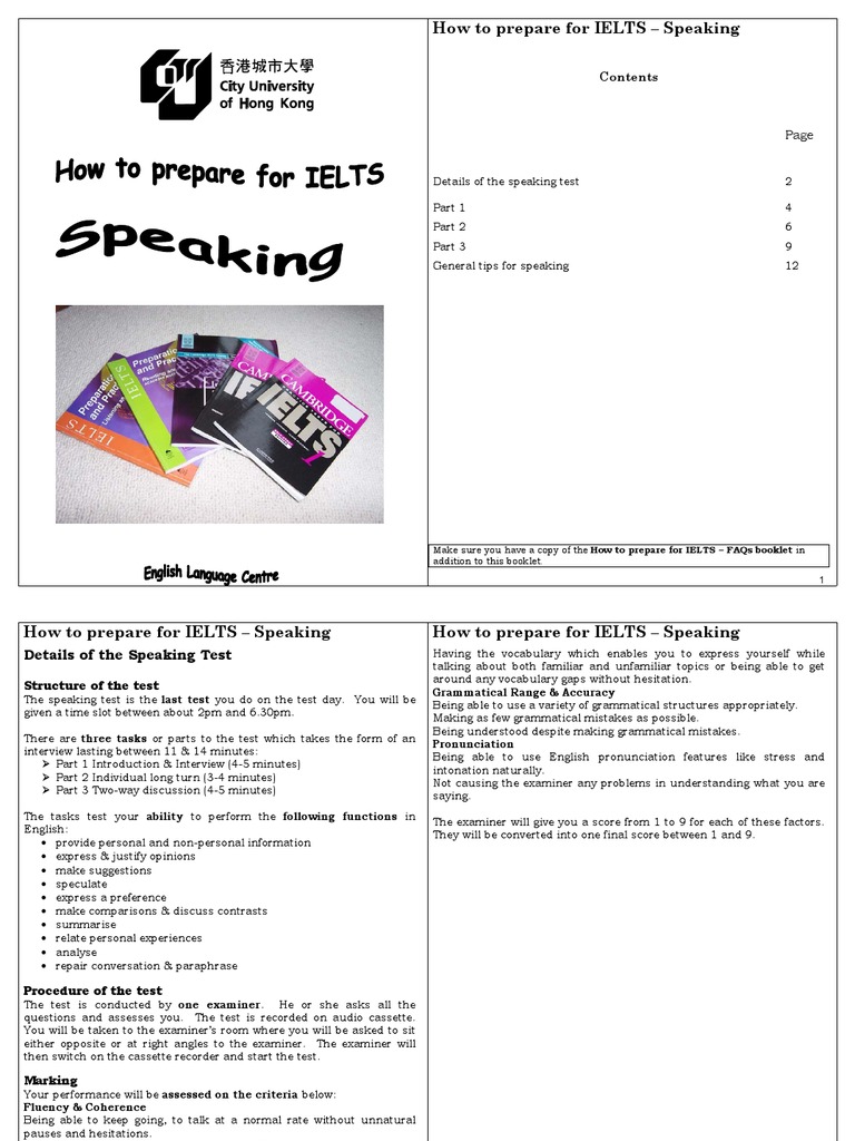 ENGLISH - How To Prepare For IELTS - Speaking | PDF